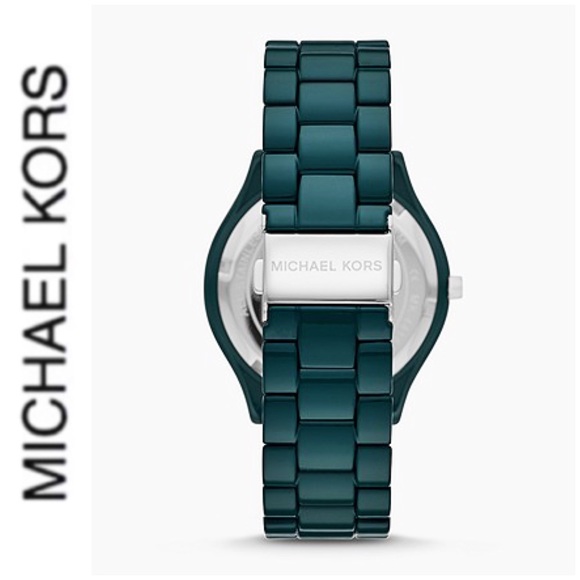 Michael Kors | Accessories | Nwt Authentic Mk Teal Coated Slim Runaway ...